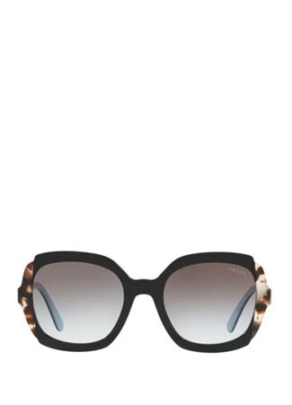Prada Kadın Siyah Desenli Çerçeveli Güneş Gözlüğü 54 EU