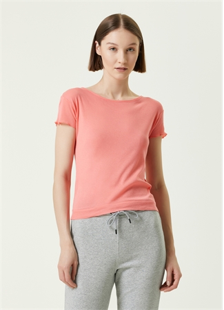 American Vintage Kadın Pembe Kayık Yaka Basic T-shirt S Eu American Vintage Kadın Pembe Kayık Yaka Basic T-shirt S Eu