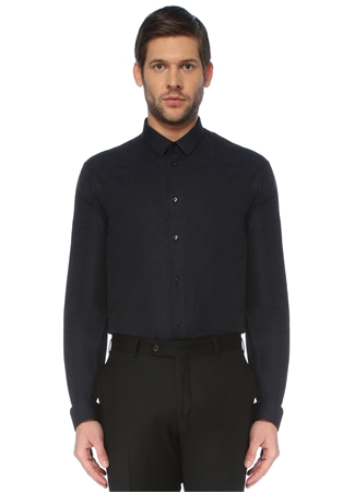 Palzileri Lab Erkek Lacivert Mikro Desenli Gömlek 4 IT