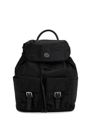 Tory Burch Kadın Siyah Logolu Sırt Çantası EU