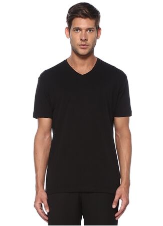 Blender Originated Erkek Siyah V Yaka Basic T-shirt XS EU