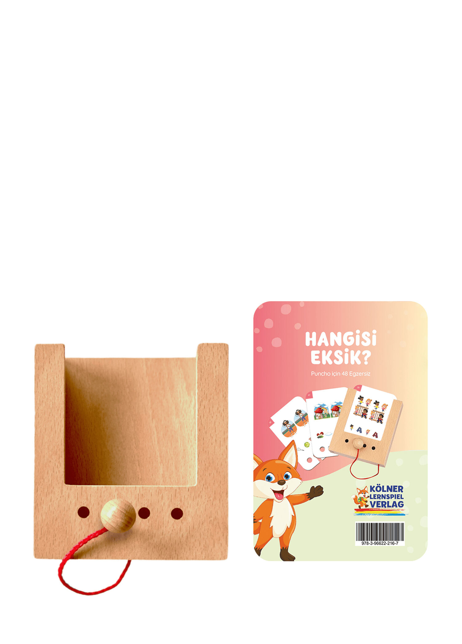 Puncho - Hangisi Eksik? Ahşap Eğitici Oyun Seti - Çok Renkli