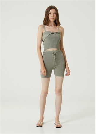 Cult Gaia Kadın Gri Ribli Şort S EU Cult Gaia Kadın Gri Ribli Şort S EU