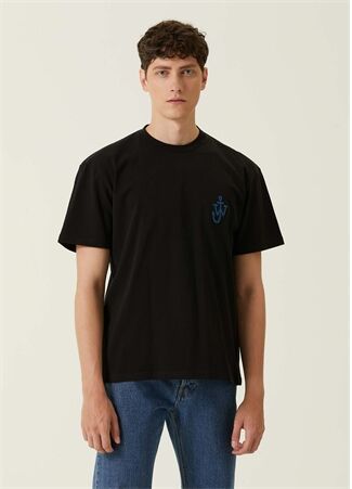 Jw Anderson Erkek Siyah Logo Patchli T-shirt S EU