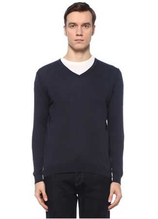 Beymen Erkek Lacivert V Yaka Triko M EU