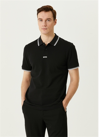 Boss Erkek Regular Fit Siyah Polo Yaka T-shirt S EU Boss Erkek Regular Fit Siyah Polo Yaka T-shirt S EU