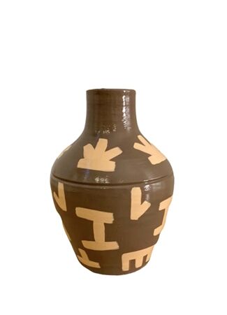 Eye Sicilia Mandarin Legna Karışık Desenli Toprak Saksı Beyaz