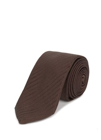 Pal Zileri Erkek Kahverengi İpek Kravat EU