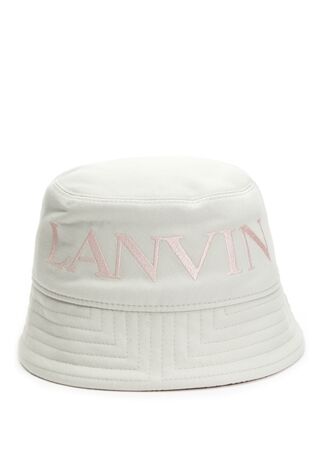 Lanvin Kadın Bej Pembe Logo Detaylı Bucket Şapka 58 Eu Lanvin Kadın Bej Pembe Logo Detaylı Bucket Şapka 58 Eu