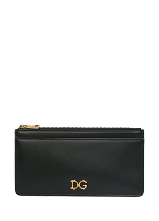 Dolce&Gabbana Kadın Siyah Gold Logo Detaylı Deri Kartlık EU Dolce&Gabbana Kadın Siyah Gold Logo Detaylı Deri Kartlık EU