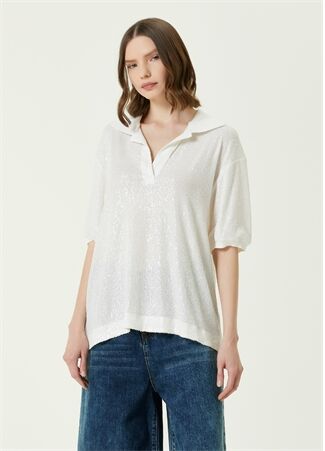 In the Mood for Love Kadın Williams Beyaz İşlemeli Bluz S EU