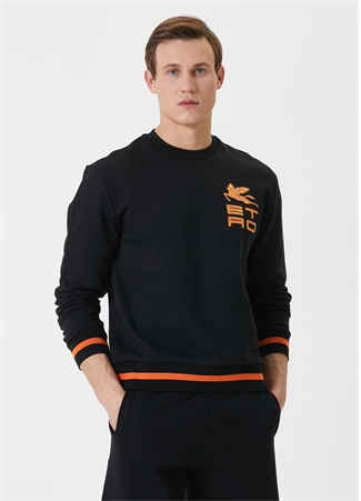 Etro Erkek Siyah Turuncu Logo Detaylı Sweatshirt S Eu Etro Erkek Siyah Turuncu Logo Detaylı Sweatshirt S Eu