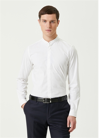 Palzileri Lab Erkek Beyaz Hakim Yaka Gömlek 40 IT Palzileri Lab Erkek Beyaz Hakim Yaka Gömlek 40 IT