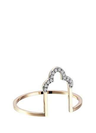 Her Story Kadın Taş Detaylı Altın Rengi Yüzük EU