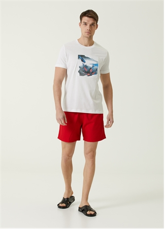 Beymen Club Erkek Kırmızı Beli Kordonlu Mayo XS