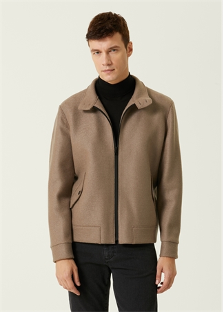 Harris Wharf London Erkek Bej Dik Yaka Yün Mont Gri 54 IT Harris Wharf London Erkek Bej Dik Yaka Yün Mont Gri 54 IT