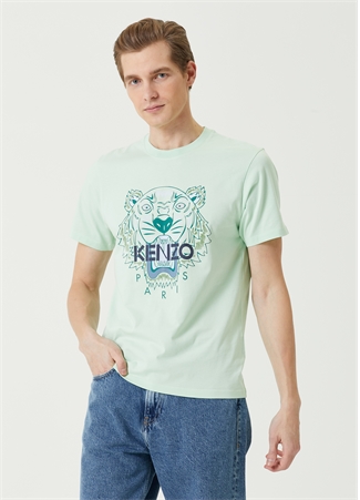Kenzo Erkek Yeşil Kaplan Baskılı Logolu T-shirt S EU Kenzo Erkek Yeşil Kaplan Baskılı Logolu T-shirt S EU