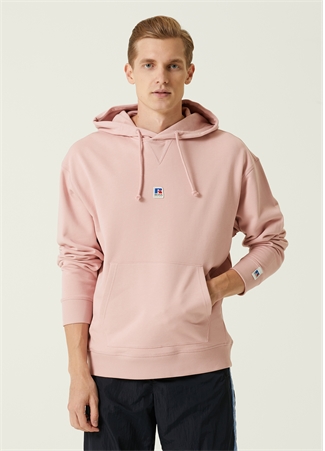 Boss Erkek Pembe Kapüşonlu Logo Patchli Sweatshirt XL EU Boss Erkek Pembe Kapüşonlu Logo Patchli Sweatshirt XL EU