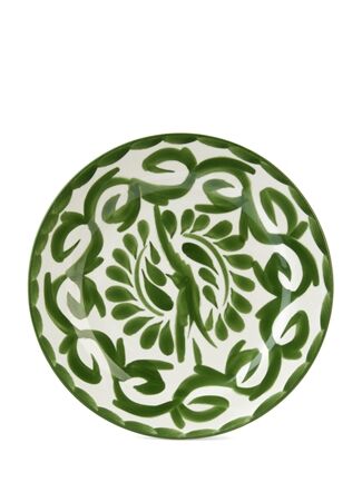 Haan Yeşil El Boyaması Porselen Tabak