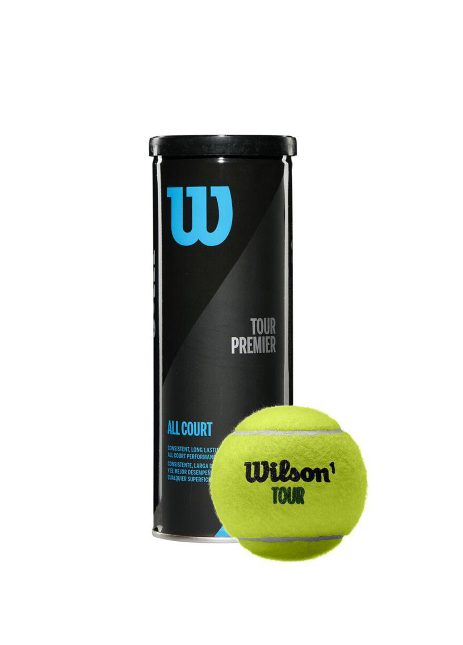 Wilson - Tour Premier All CT 3'lü WRT109400 Tenis Topu - Çok Renkli