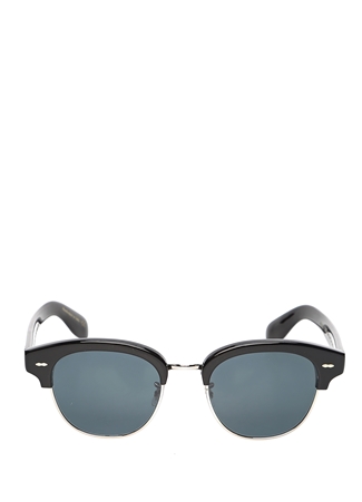 Oliver Peoples Erkek Siyah Yarım Çerçeveli Güneş Gözlüğü 50 EU