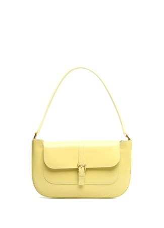 By Far Kadın Sarı Deri Omuz Çantası EU