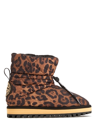 Dolce&Gabbana Kadın Leopar Desenli Logolu Bot Kahverengi 38 EU Dolce&Gabbana Kadın Leopar Desenli Logolu Bot Kahverengi 38 EU