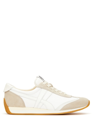 Tory Burch Kadın Beyaz Logolu Deri Sneaker 0.5 US