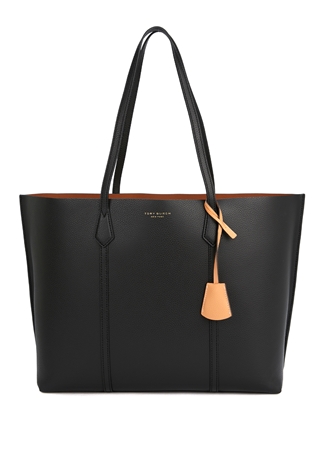 Tory Burch Kadın Siyah Logolu Deri Alışveriş Çantası EU