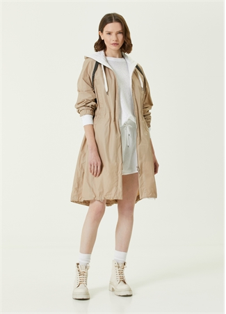 Brunello Cucinelli Kadın Bej Kapüşonlu Beli Büzgülü Yağmurluk 36 It Brunello Cucinelli Kadın Bej Kapüşonlu Beli Büzgülü Yağmurluk 36 It