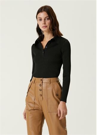 Network Kadın Slim Fit Siyah Kazak L EU