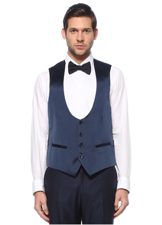 Palzileri Lab Erkek Lacivert U Yaka İpek Yelek 46 IT Palzileri Lab Erkek Lacivert U Yaka İpek Yelek 46 IT