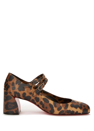 Christian Louboutin Kadın Leopar Desenli Deri Topuklu Ayakkabı Kahverengi 36 EU Christian Louboutin Kadın Leopar Desenli Deri Topuklu Ayakkabı Kahverengi 36 EU