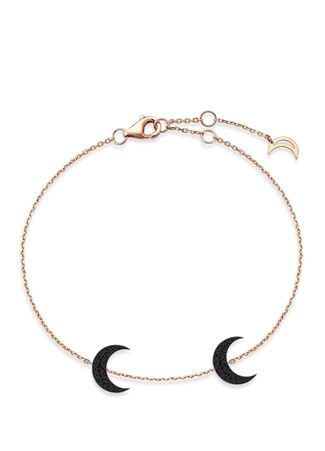 Mevaris Kadın Black Lunette Altın Rengi Bileklik Pembe EU