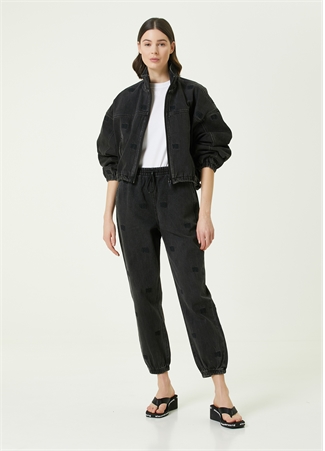 T by Alexander Wang Kadın Antrasit Logo Nakışlı Jean Jogger Pantolon Gri XS EU T by Alexander Wang Kadın Antrasit Logo Nakışlı Jean Jogger Pantolon Gri XS EU