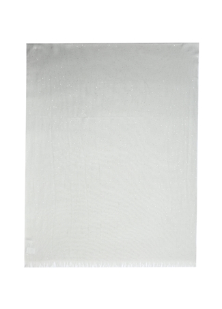 Brunello Cucinelli Kadın Krem Pul İşlemeli Kaşmir Şal Gri EU