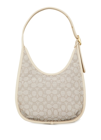 Coach Kadın Bej Mikro Logo Desenli Hobo EU Coach Kadın Bej Mikro Logo Desenli Hobo EU