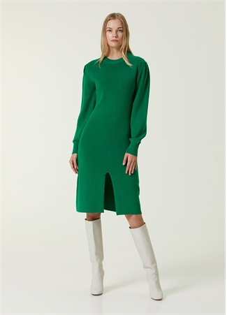Beymen Collection Kadın Yeşil Kol Detaylı Midi Yün Triko Elbise S Beymen Collection Kadın Yeşil Kol Detaylı Midi Yün Triko Elbise S