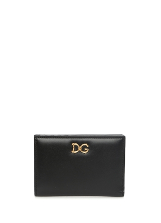 Dolce&Gabbana Kadın Siyah Logolu Deri Cüzdan EU Dolce&Gabbana Kadın Siyah Logolu Deri Cüzdan EU