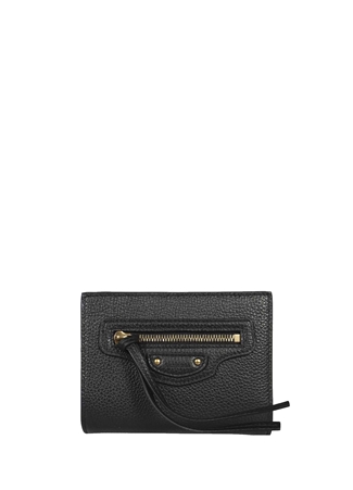 Balenciaga Kadın Siyah Logolu Deri Cüzdan EU Balenciaga Kadın Siyah Logolu Deri Cüzdan EU