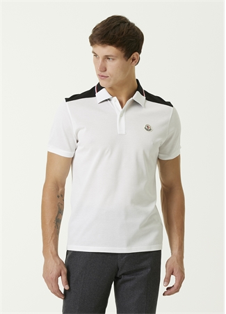 Moncler Erkek Beyaz Polo Yaka Logo Detaylı T-shirt S EU Moncler Erkek Beyaz Polo Yaka Logo Detaylı T-shirt S EU