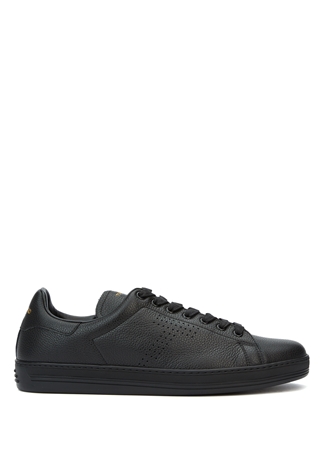Tom Ford Erkek Siyah Logolu Deri Sneaker 8 UK Tom Ford Erkek Siyah Logolu Deri Sneaker 8 UK