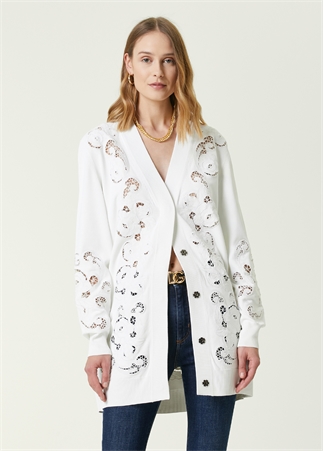 Dolce&gabbana Kadın Beyaz Dantel Garnili Hırka 42 It Dolce&gabbana Kadın Beyaz Dantel Garnili Hırka 42 It