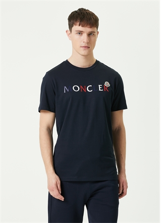 Moncler Erkek Lacivert Logo Baskılı T-shirt S EU Moncler Erkek Lacivert Logo Baskılı T-shirt S EU