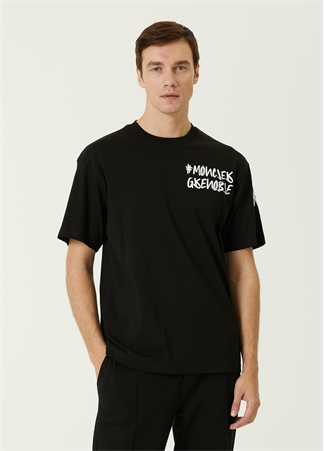 Moncler Grenoble Erkek Siyah Kontrast Logolu T-shirt M EU Moncler Grenoble Erkek Siyah Kontrast Logolu T-shirt M EU
