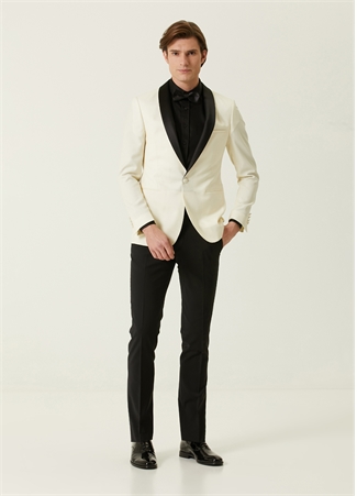 Network Erkek Slim Fit Ekru Yün Smokin Bej 44-6N EU Network Erkek Slim Fit Ekru Yün Smokin Bej 44-6N EU