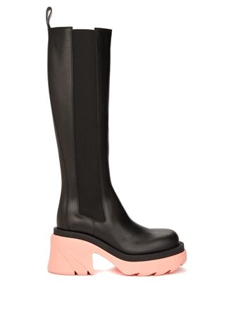 Bottega Veneta Kadın Siyah Deri Çizme Pembe 36 EU