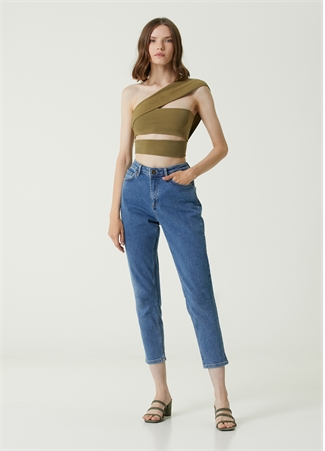 Lama Jouni Kadın Yeşil Asimetrik Bluz Haki S EU Lama Jouni Kadın Yeşil Asimetrik Bluz Haki S EU