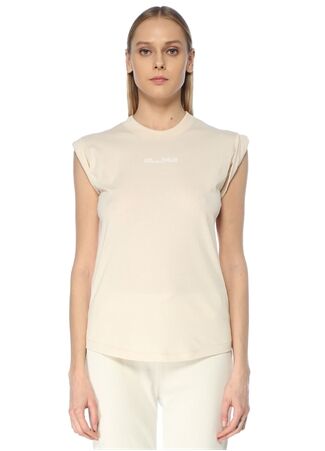 Camilla and Marc Kadın Ekru Bisiklet Yaka Kolsuz T-shirt Bej 0 US