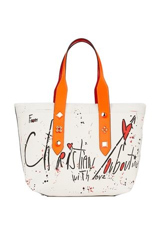 Christian Louboutin Kadın Beyaz Karışık Logo Desenli Omuz Çantası Eu Christian Louboutin Kadın Beyaz Karışık Logo Desenli Omuz Çantası Eu
